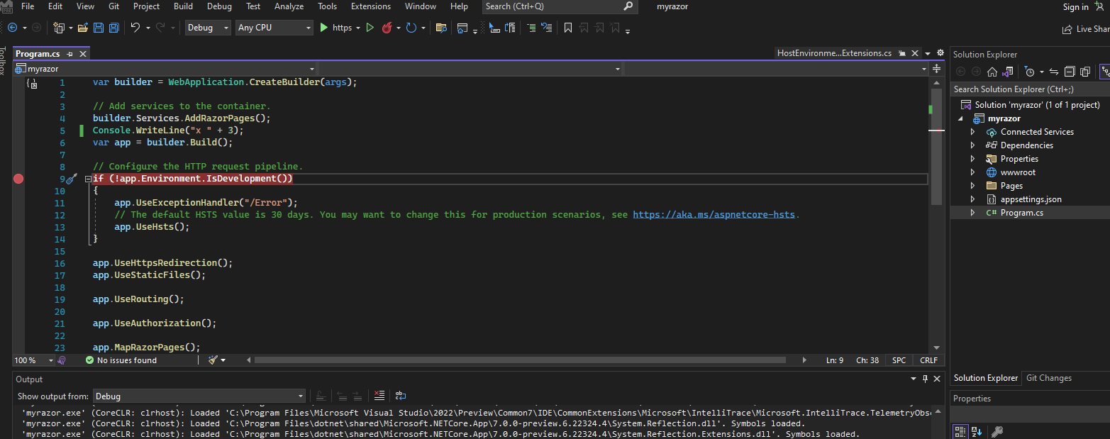 An extra prompt dialog display during testing ASP.Net symbols on VS 17. ...