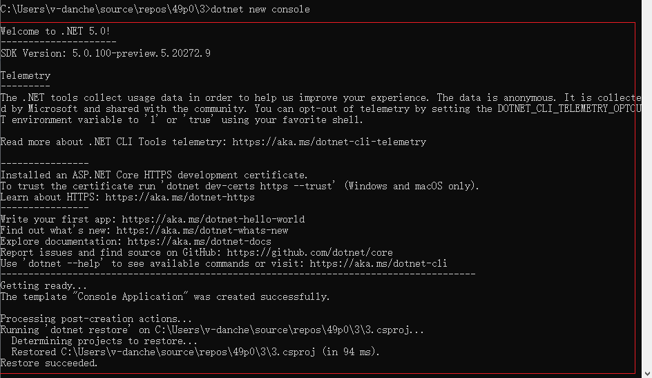 [Loc]With .Net 5 preview5 installed in different Locales (for DE/TR/JP/CN) the output are not ...