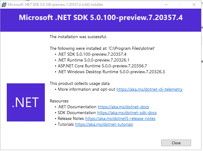 Loc Strings Are Over Translated On Net5 Sdk Installation Completion Dialog For Desctk