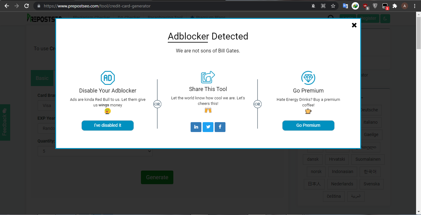 Not working on prepostseo.com · Issue #4499 · reek/anti-adblock-killer · GitHub