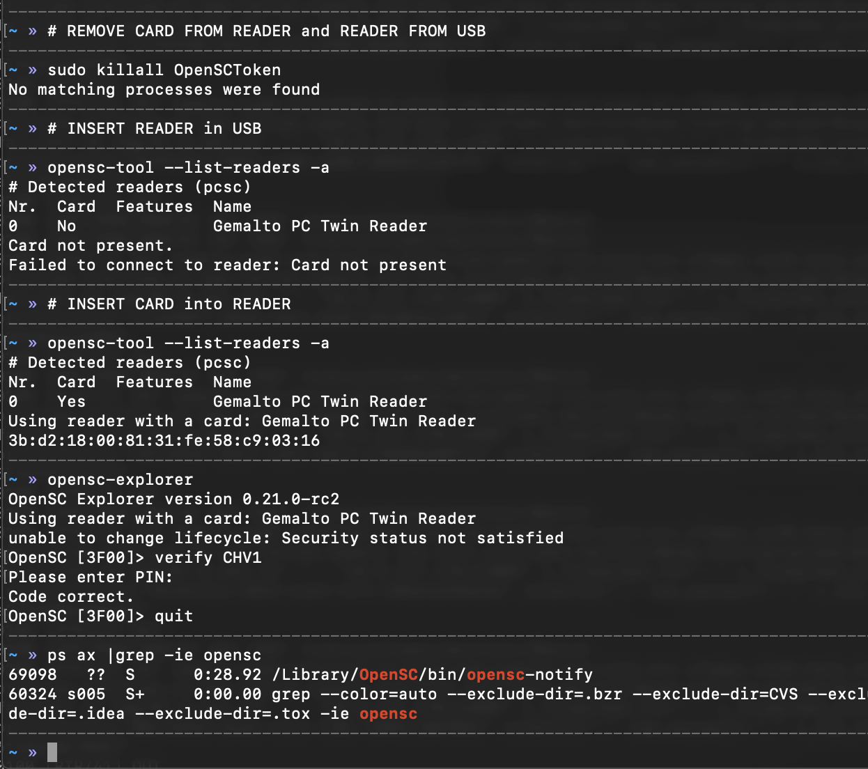 How to restart OpenSC CTK · Issue #2121 · OpenSC/OpenSC · GitHub