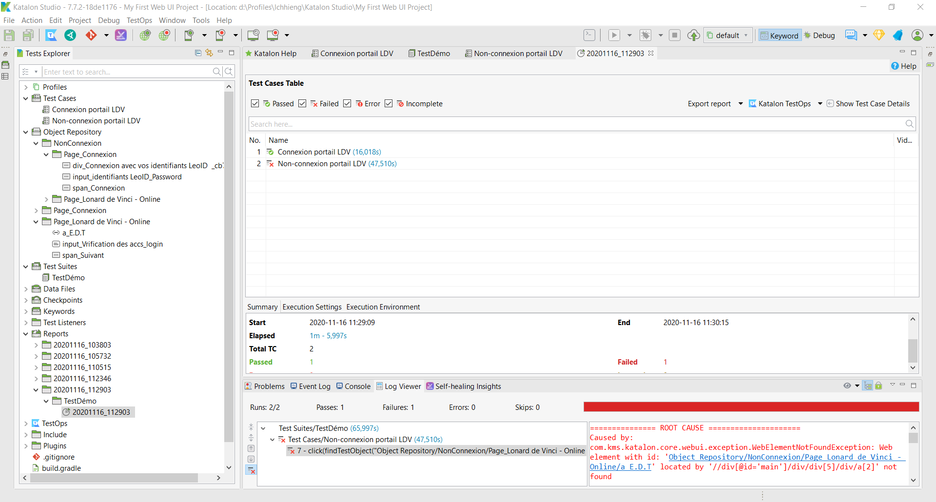 Failed tests in Katalon Studio becomes Passed tests in TestOps · Issue ...