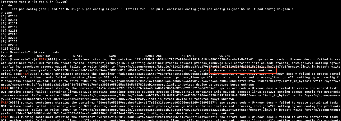 Creating a pod has a probability of failure · Issue #2736 · opencontainers/runc · GitHub