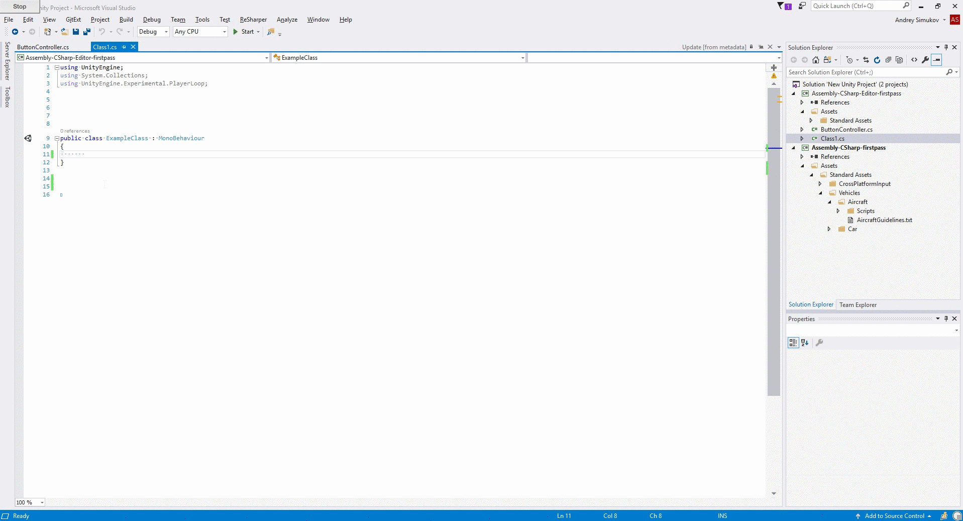 Unity Monobehaviour auto-complete options show up but never actually complete. Undo also ...