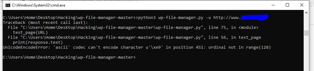 UnicodeEncodeError: 'charmap' codec can't encode characters in position... · Issue #1 ...