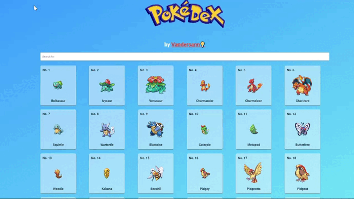 GitHub - vandersann/Pokedex: Criando Pokedex com o intuito de praticar meus conhecimentos em Vue ...
