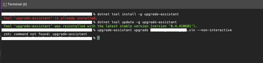 upgrade-assistant command not found after Mac install · Issue #1032 · dotnet/upgrade-assistant ...
