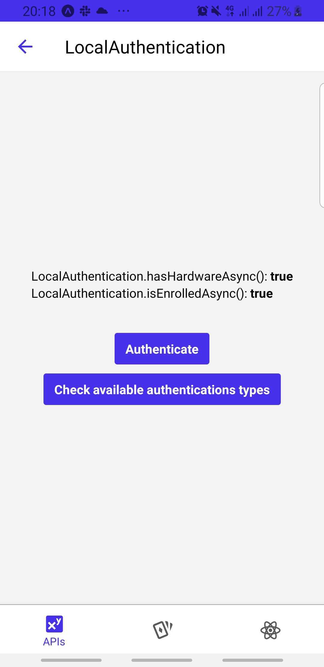 Expo Local Authentication Nothing Happened In Samsung S8 · Issue 8545 · Expoexpo · Github 