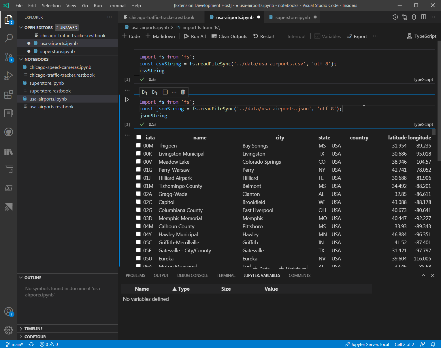 Add alternative data table cell output renderer for vscode notebook stdout · Issue #29 ...