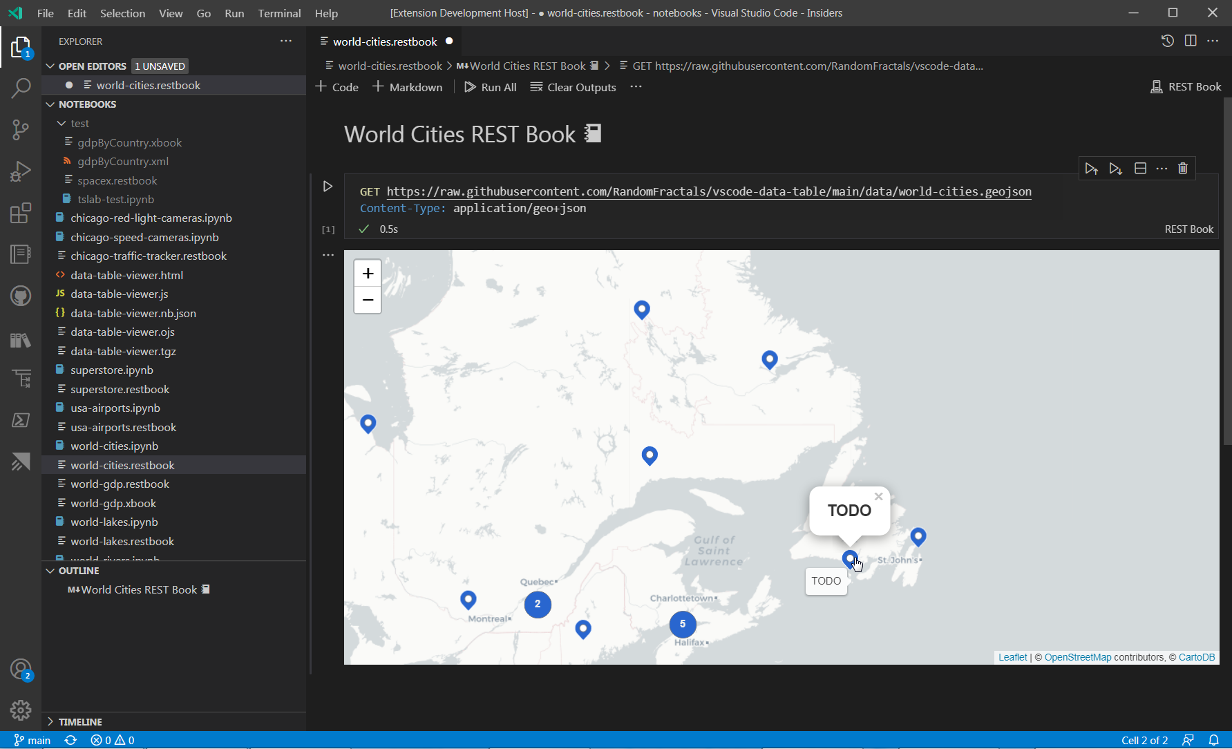 Add Geo Location Properties Table Popup Display · Issue 28 · Randomfractals Vscode Leaflet · Github