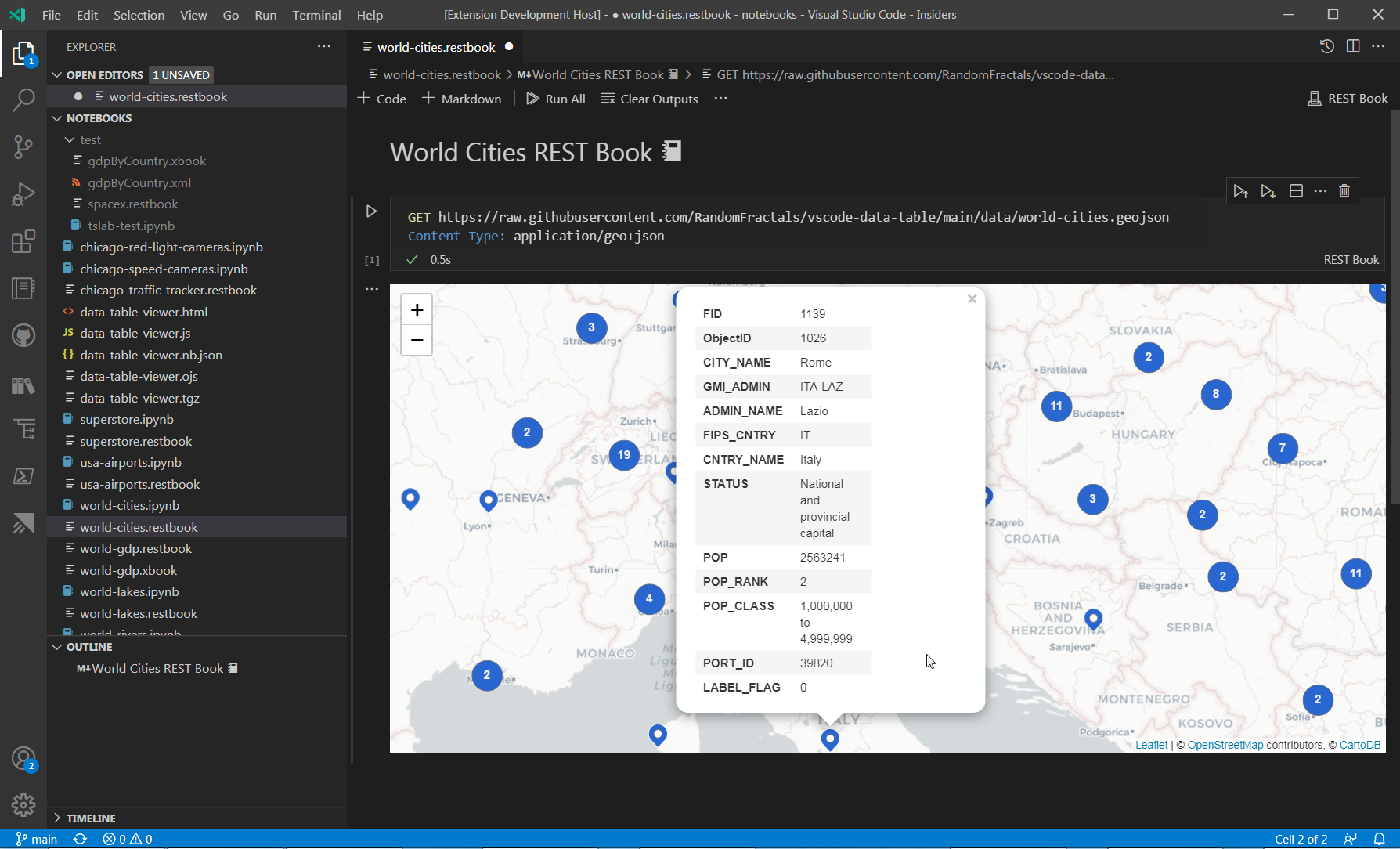 Add geo location properties table popup display · Issue #28 · RandomFractals/vscode-leaflet · GitHub
