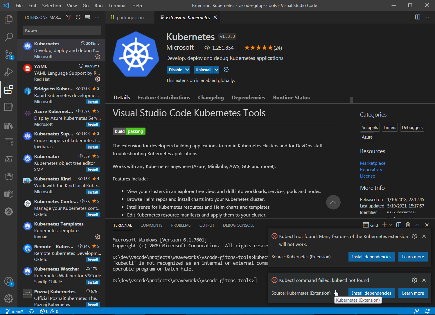 Review vscode k8s tools extension, commands, and potential api integrations · Issue #2 ...