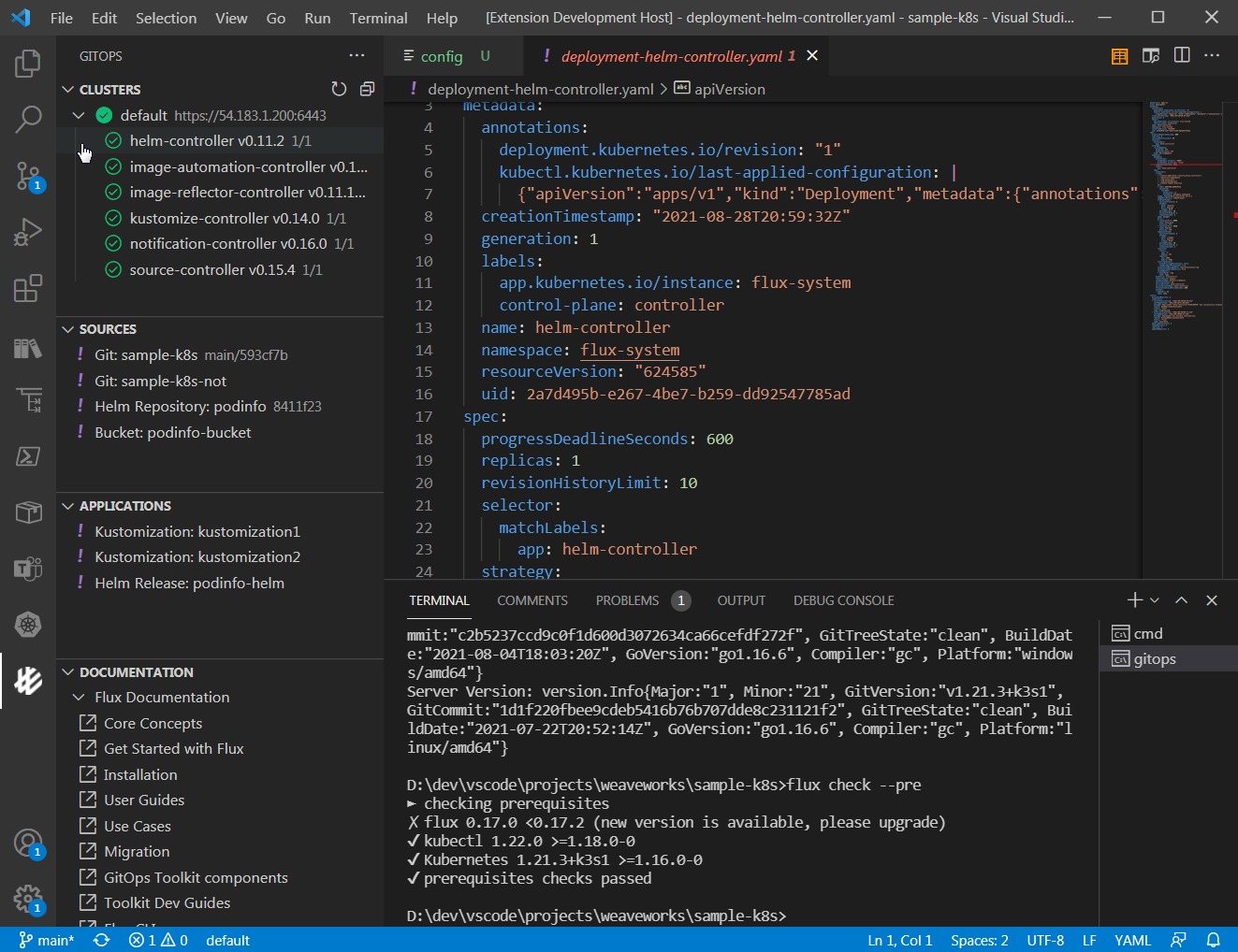 Add Cluster and Flux Controller deployment state icons · Issue #74 · weaveworks/vscode-gitops ...