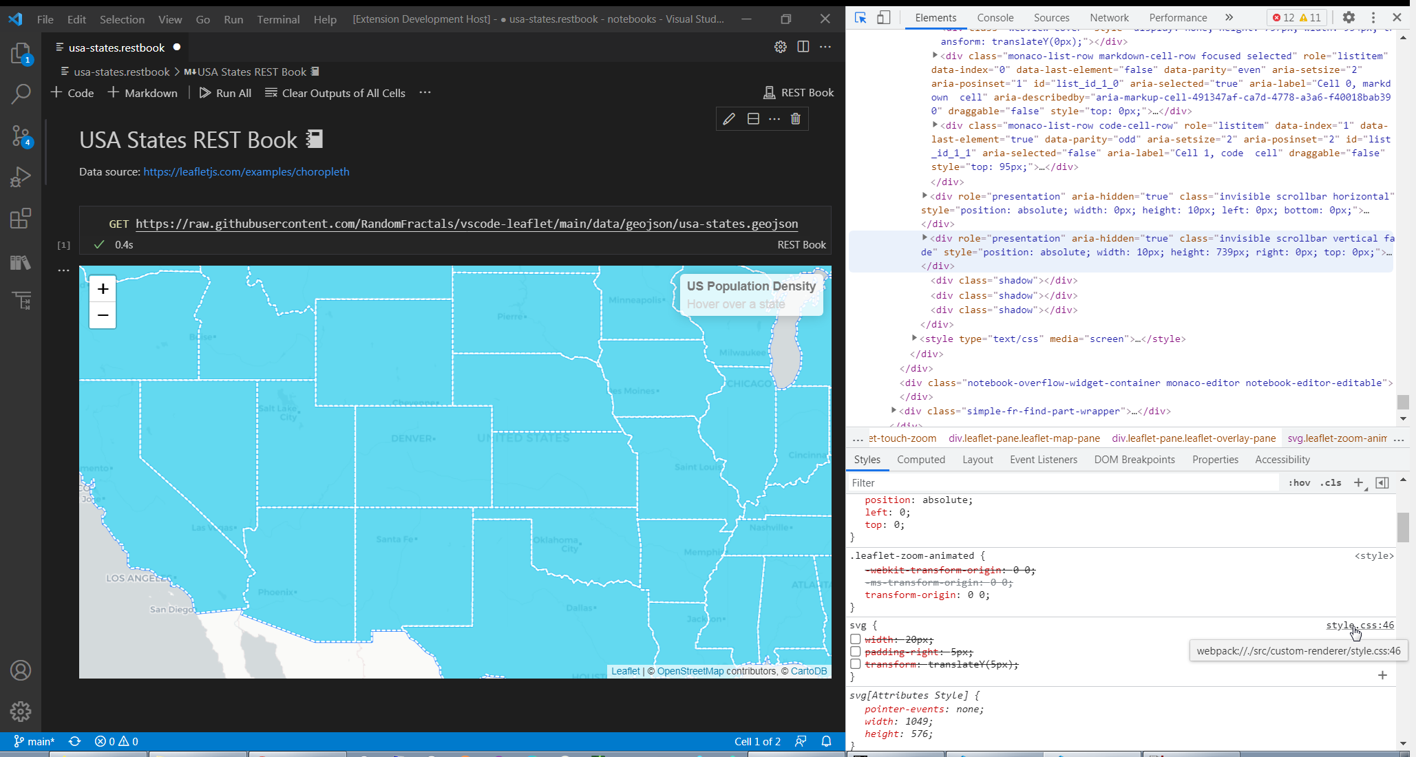 Add polylines and polygons geo layers display · Issue #31 · RandomFractals/vscode-leaflet · GitHub