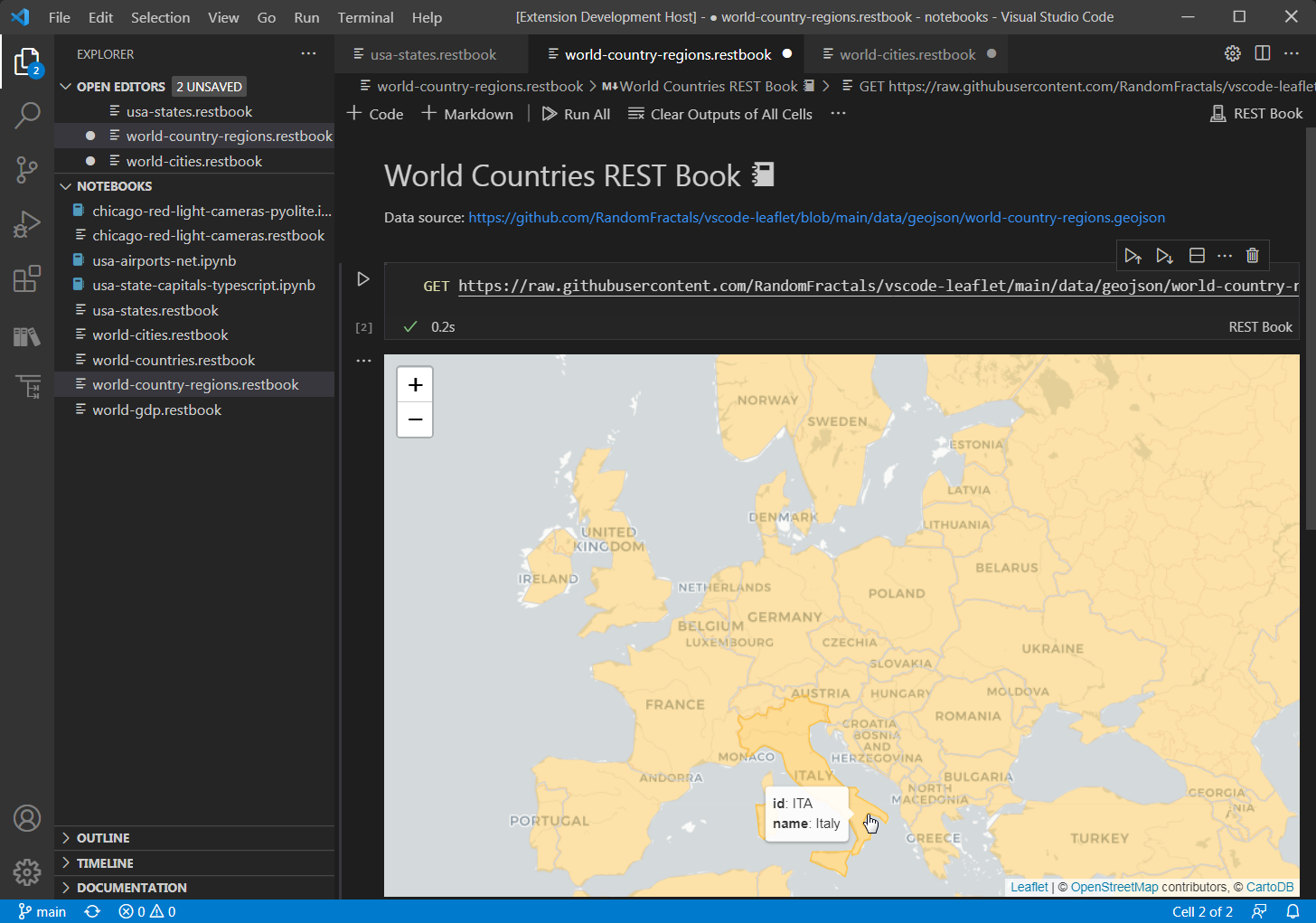 Add polylines and polygons geo layers display · Issue #31 · RandomFractals/vscode-leaflet · GitHub
