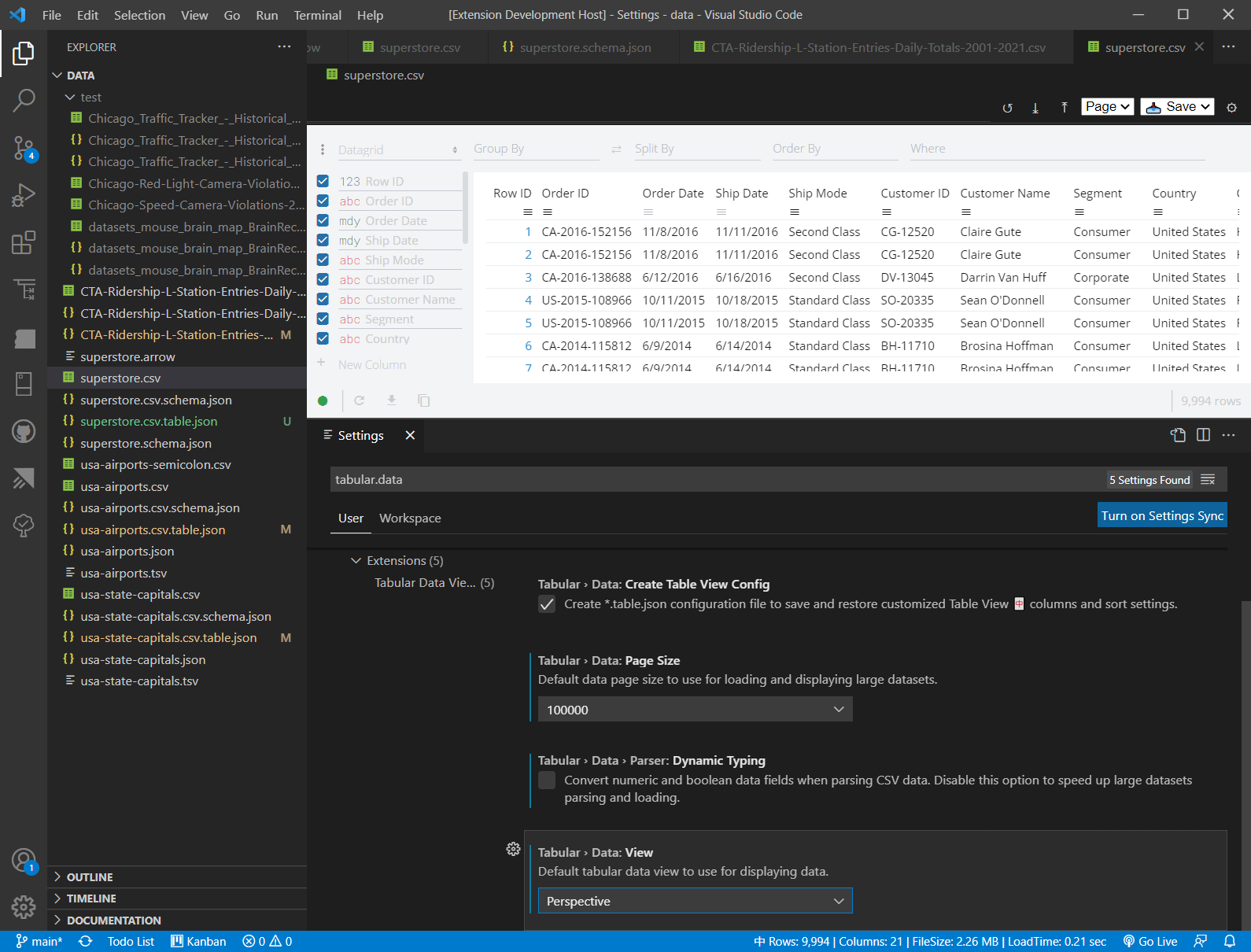 Add Tabulardataview Configuration Option For Alternative Data Views