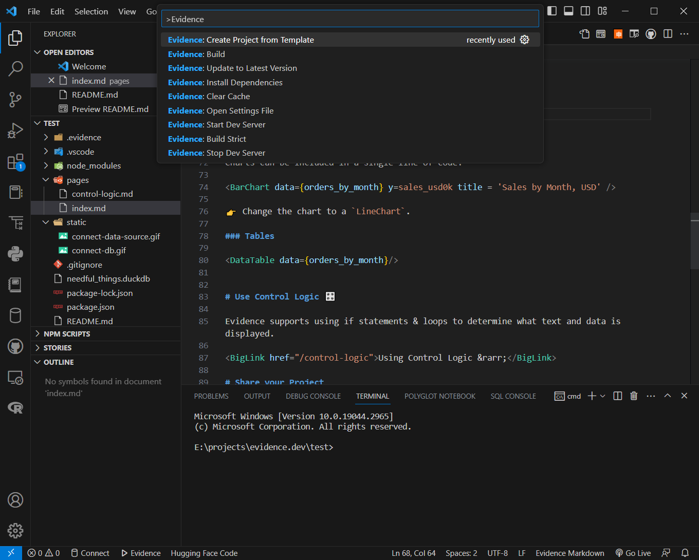 Hide `Evidence: View Settings` command in `Command Palette...` · Issue #37 · evidence-dev ...