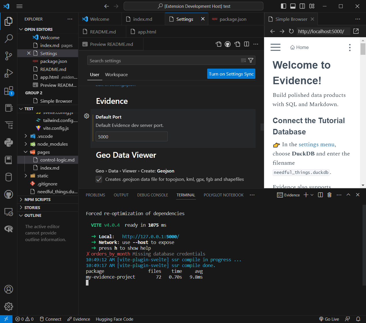 Add new `evidence.defaultPort` configuration setting · Issue #52 · evidence-dev/evidence-vscode ...