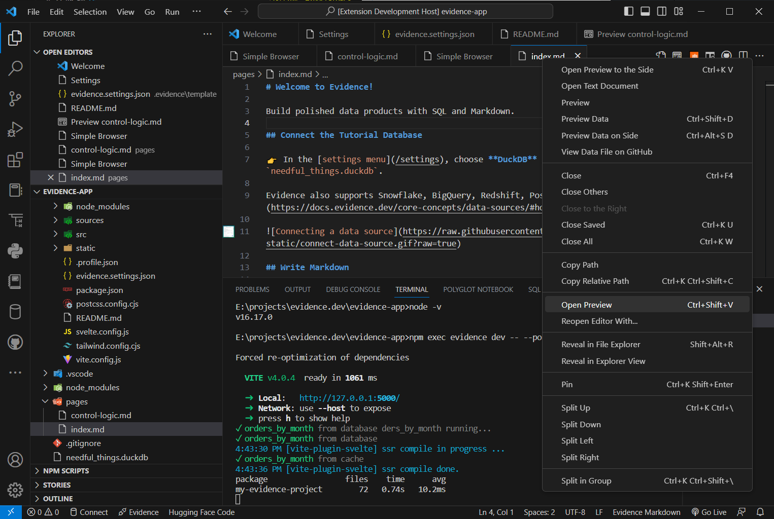 Rewrite standard and Evidence markdown documents Preview rules and webviews to use · Issue #70 ...
