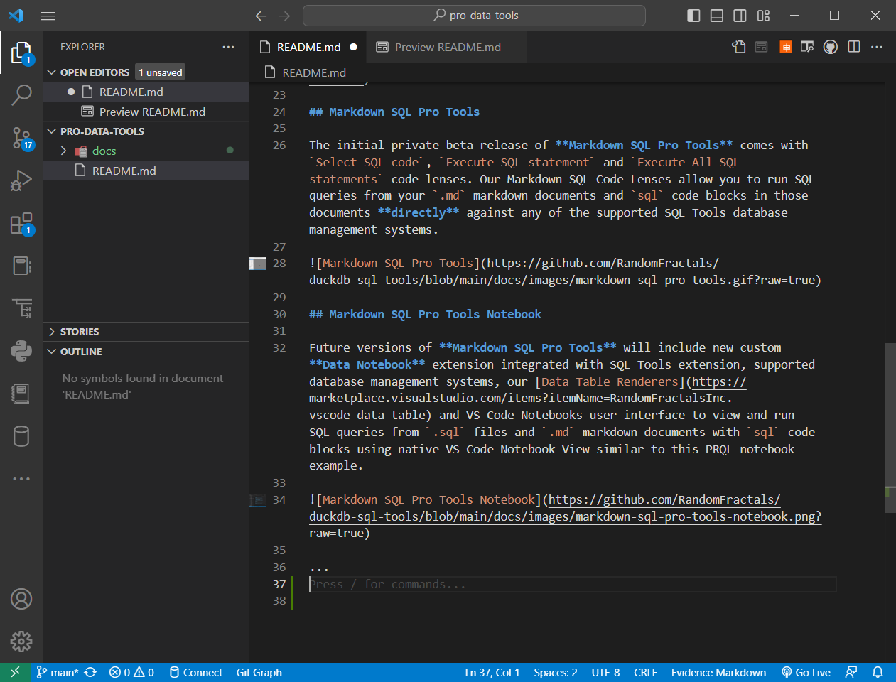 Restore default `README.md` and standard `.md` markdown documents handling in VS Code IDE ...