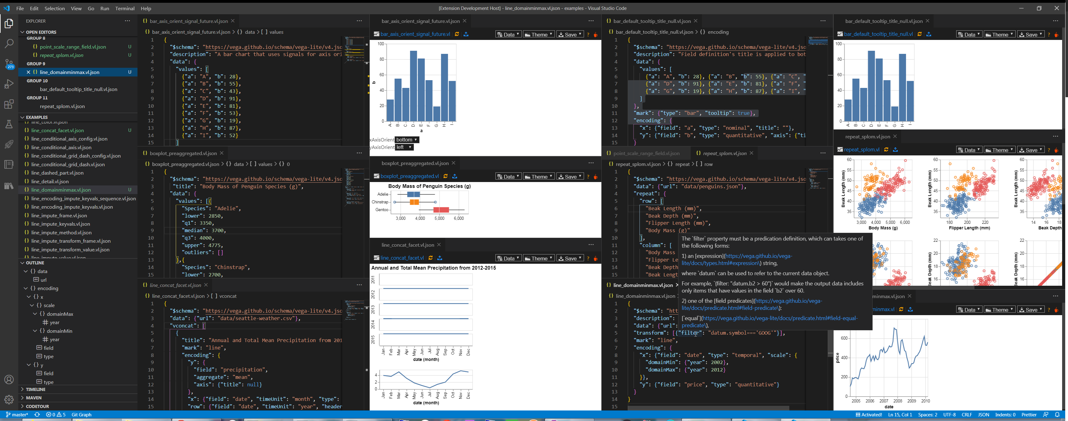 update vega-lite library and examples to v4.14.0 · Issue #100 ...