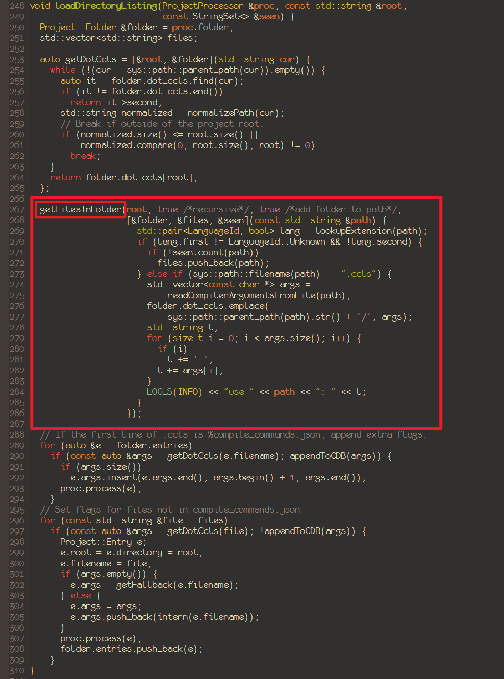 .ccls uses directory traversal, so be cautious about directory traversal performance for large ...