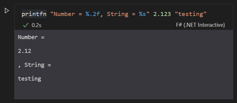 Using printf or printfn with F# incorrectly inserts newlines · Issue ...