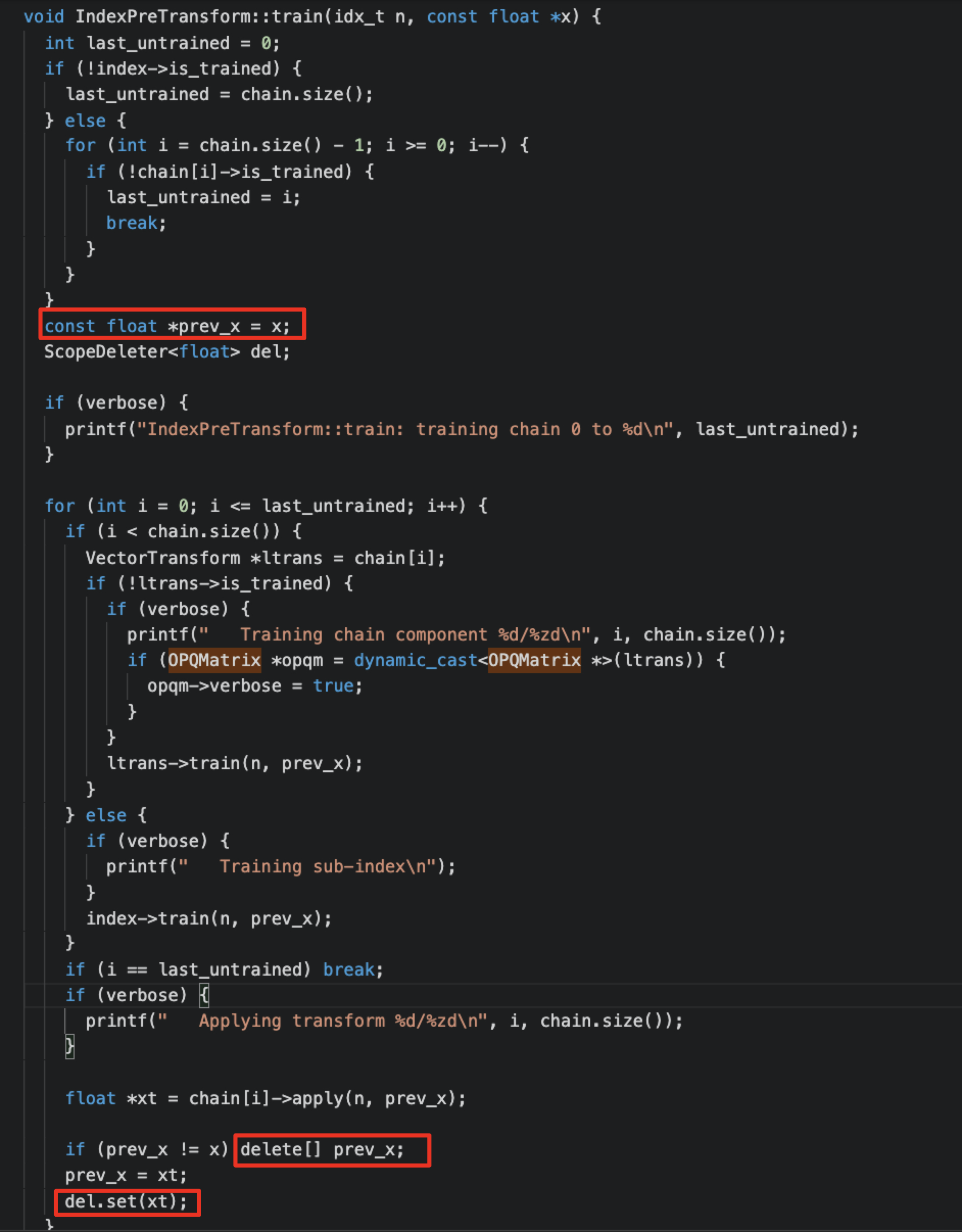 I am confused why IndexPreTransform.train delete the training data set · Issue #1830 ...