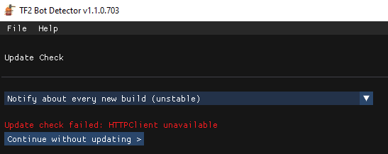 "HTTPClient unavailable" on first run · Issue #233 · PazerOP/tf2_bot_detector · GitHub