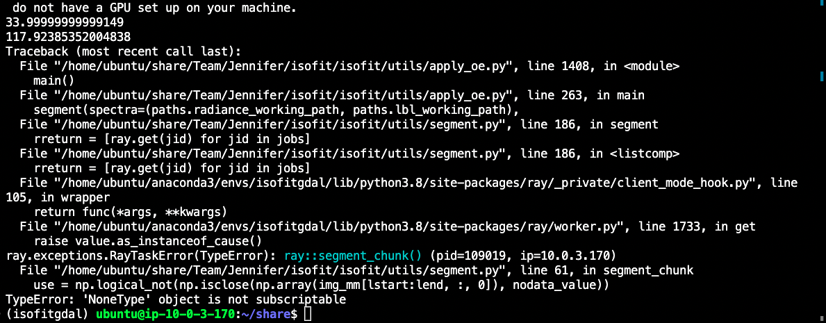Isofit Shape Mismatch & Keyerror '2' · Issue #305 · isofit/isofit · GitHub