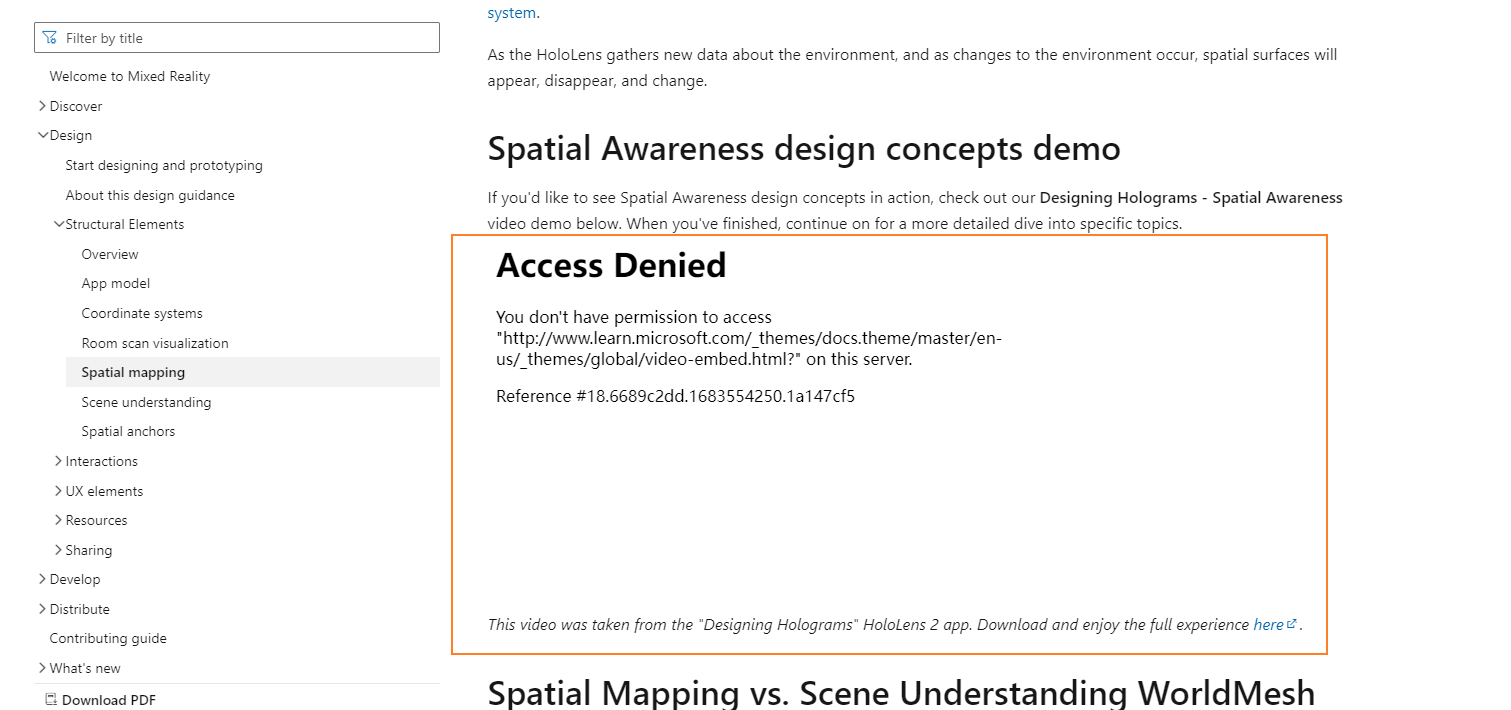 No Permission Of Video · Issue 727 · Microsoftdocsmixed Reality · Github