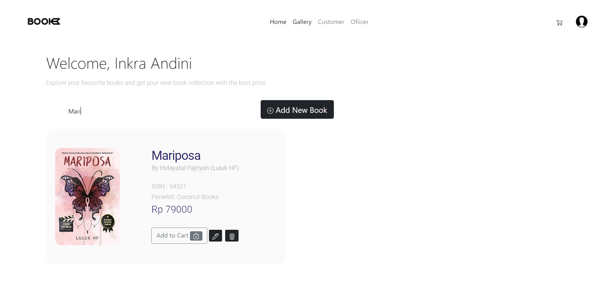 Github Inkrabookstore Web Application Front End Crud Bookstore Web Application With React Js 