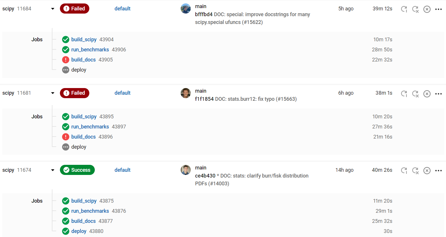 CI: CircleCI build_docs failure on main · Issue #15666 · scipy/scipy · GitHub