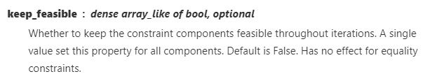 Enh Support `keepfeasibletrue` Like `scipyoptimizeminimize` With `methodtrust Constr