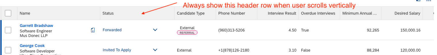 Sticky header for Analytical table · Issue #567 · SAP/ui5-webcomponents-react · GitHub