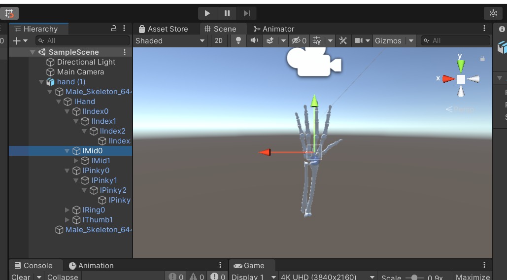 GitHub - ShrikantMalagi/Realtime-simulation-of-a-skeltal-hand-model