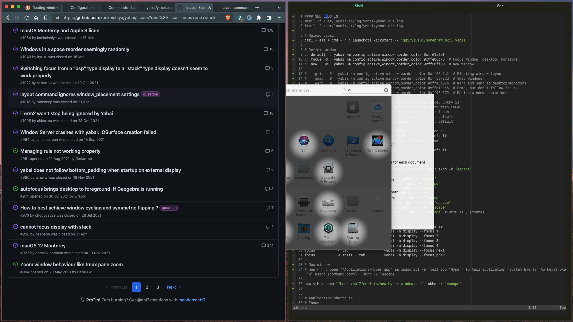 floating window goes under. · Issue #1279 · koekeishiya/yabai · GitHub