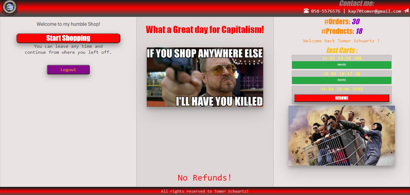 GitHub - kap70tomer/Marcus-Shop: My first Angular e-Commerce App, with Users system, Offering ...