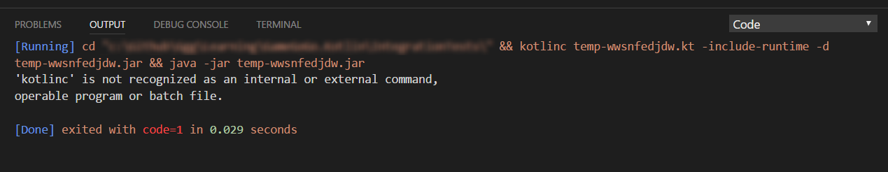 Cannot Run Kotlin · Issue 125 · Formulahendryvscode Code Runner · Github