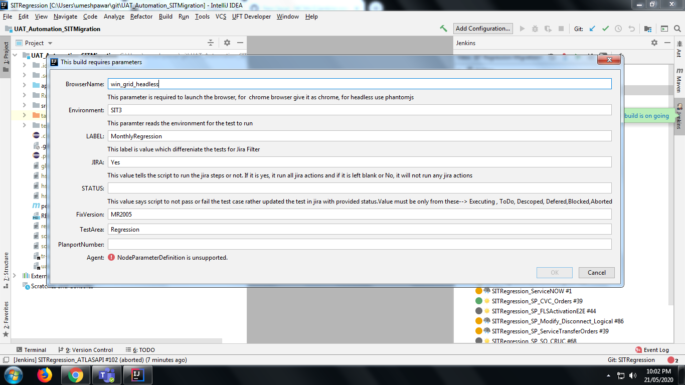 NodeParameterDefinition is unsupported · Issue #213 · MCMicS/jenkins-control-plugin · GitHub