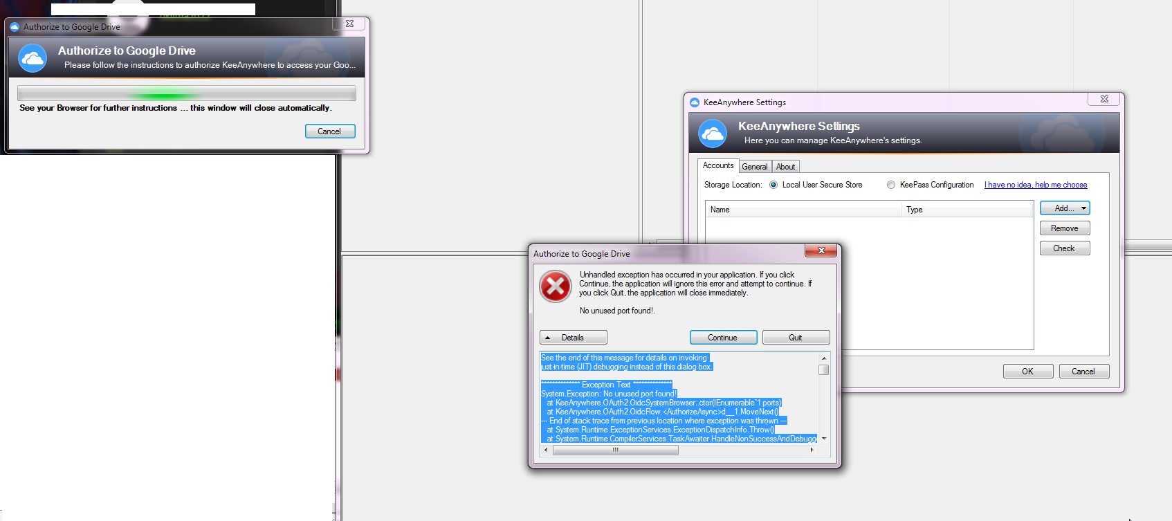 Issue with google sync · Issue #358 · Kyrodan/KeeAnywhere · GitHub