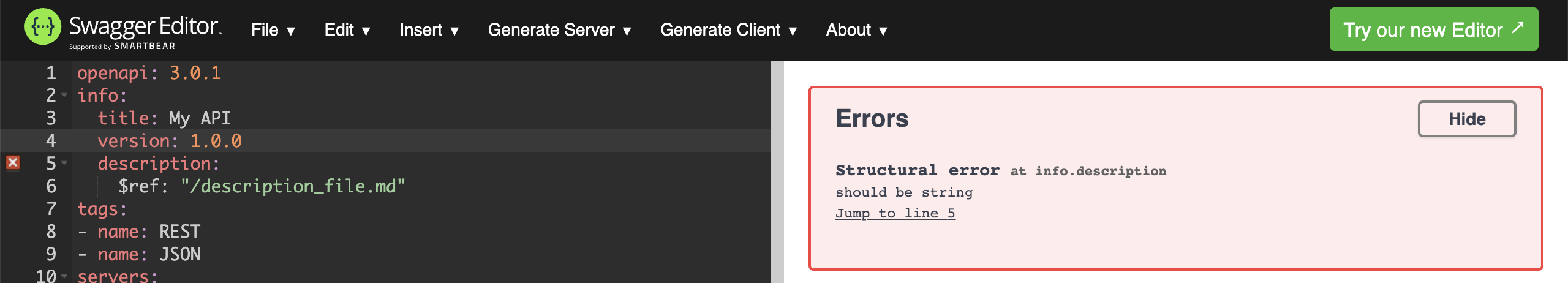 $ref in description is not supported by OpenAPI spec · Issue #2328 · Redocly/redoc · GitHub