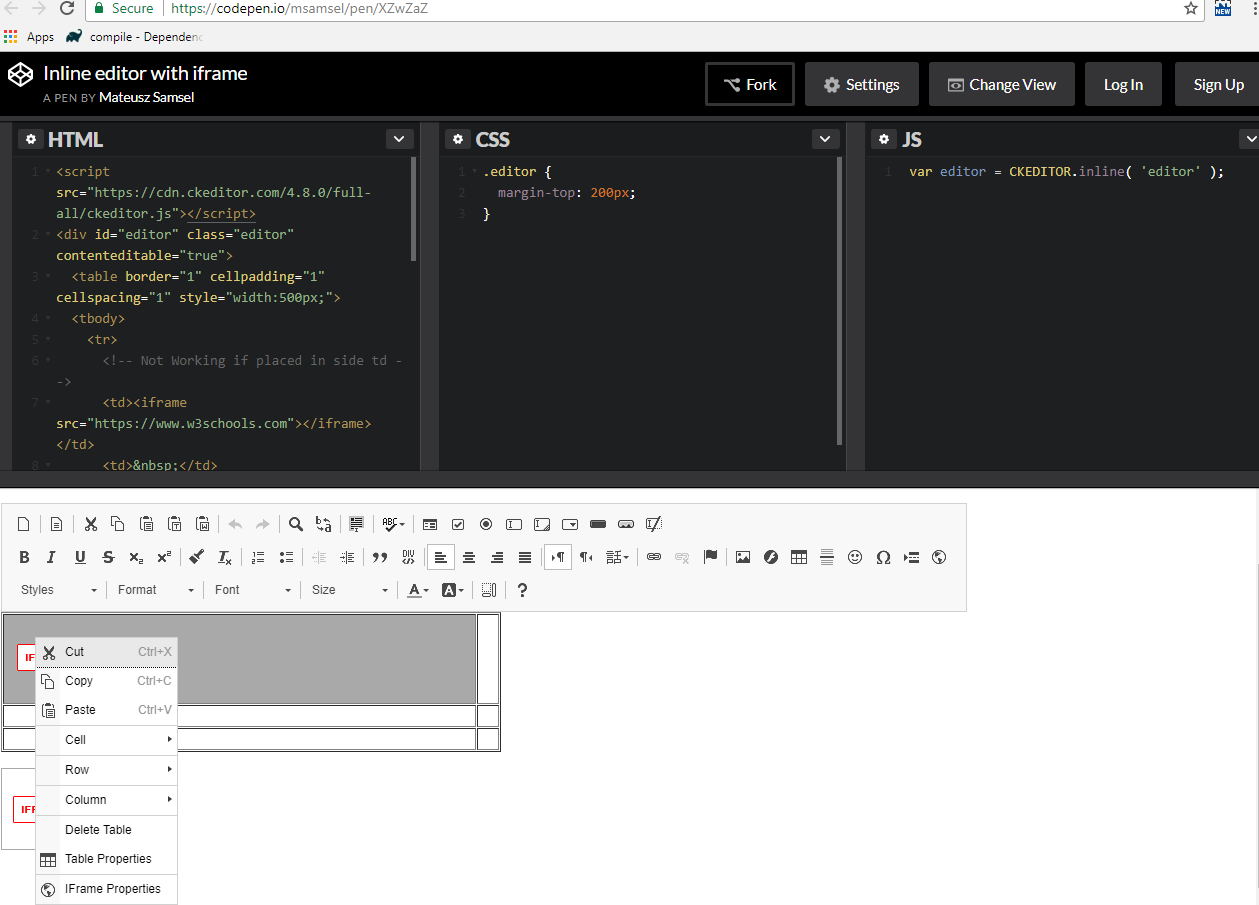 IFrame Properties dialog does not show URL on Double Click with inline example · Issue #1707 ...