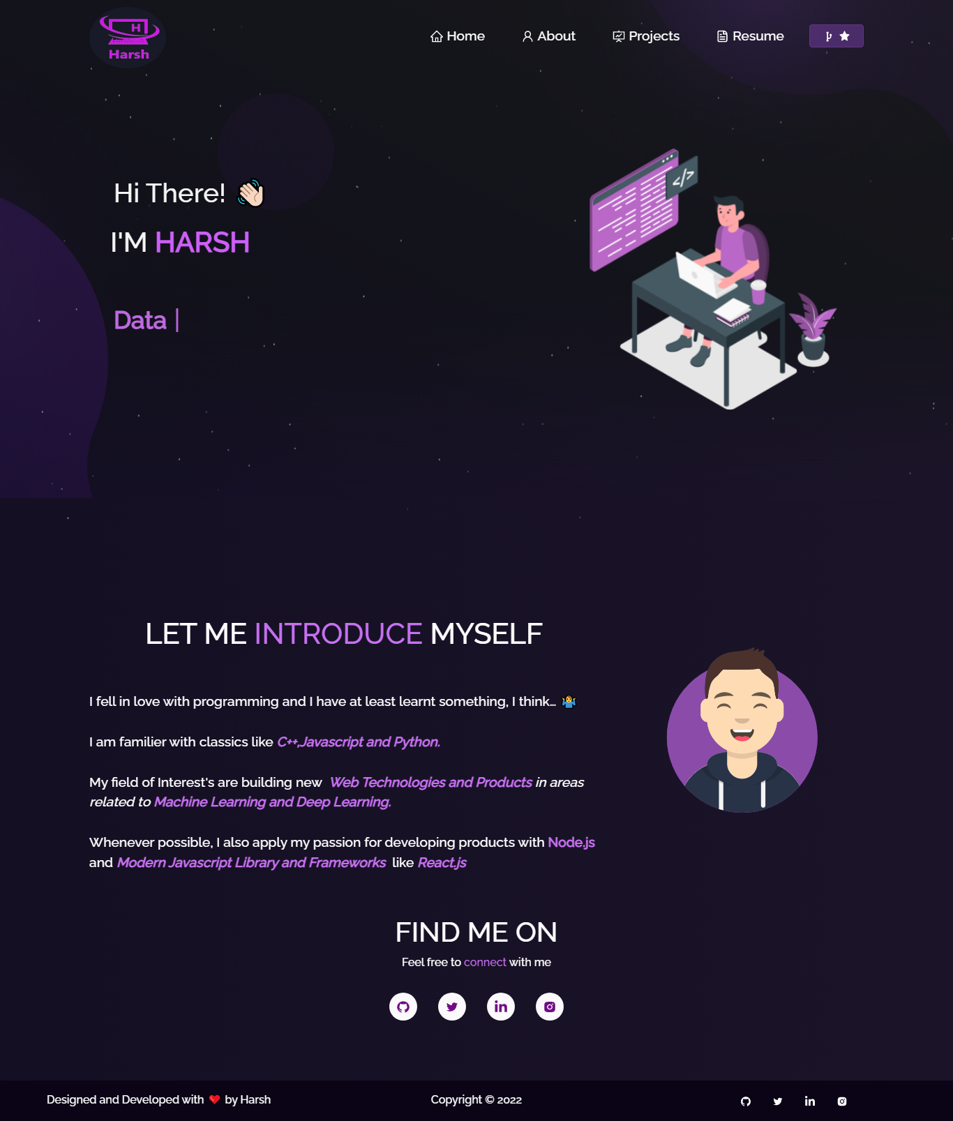 GitHub - iamharsh1312/Portfolio