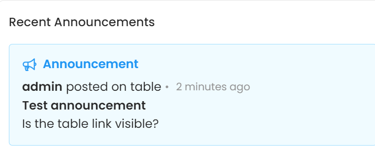 Postgresql Table And Schema Asset Link Is Missing From The Announcement Header · Issue 14061