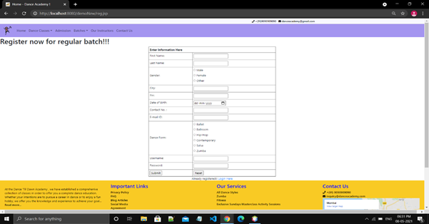 GitHub - Shradd28/MiniProject: Dance Academy Management System