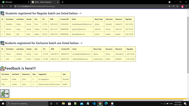 GitHub - Shradd28/MiniProject: Dance Academy Management System