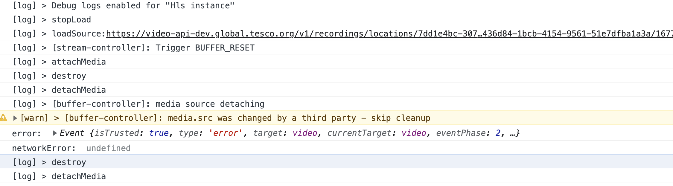 The First Request Got Cancelled · Issue 5268 · Video Dev Hls Js · Github