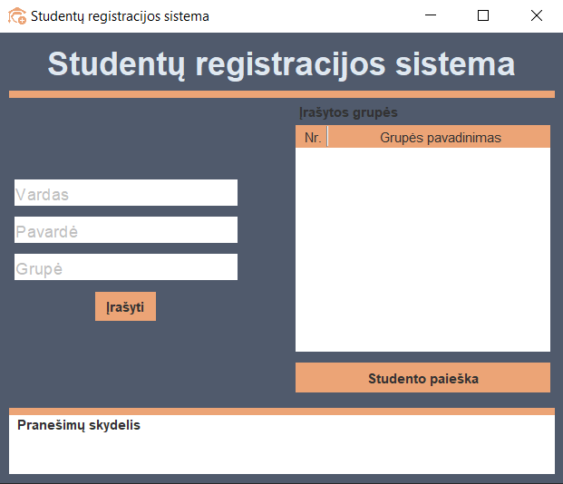 GitHub - saltanovas/StudentRegistrationSystem