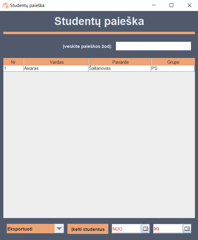 GitHub - saltanovas/StudentRegistrationSystem
